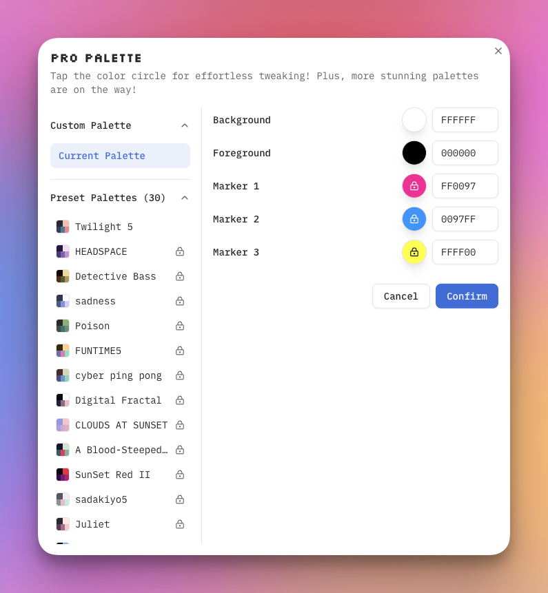 WigglyPaint 色彩:調色盤與色彩代碼指南