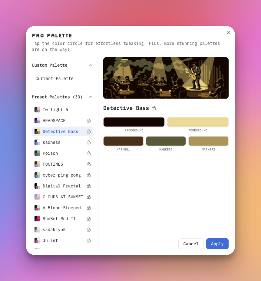 WigglyPaint 色彩:調色盤與色彩代碼指南